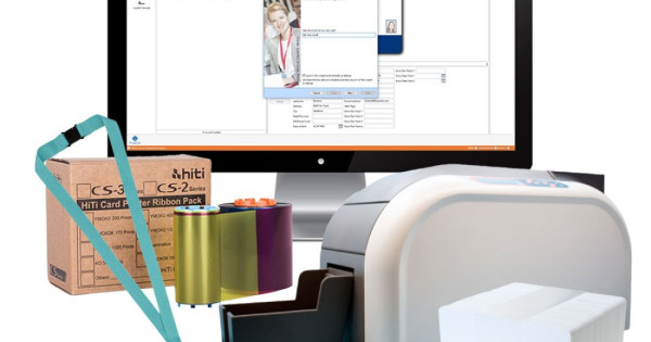 HiTi CS200e Single Sided ID Card Printer Bundle | Universal Smart Cards ...
